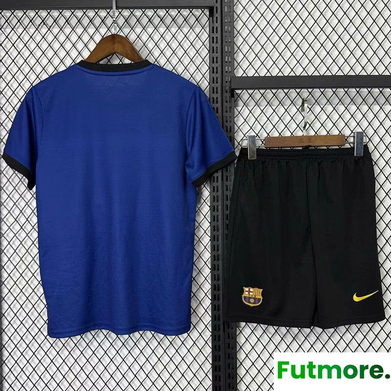 25/26 Kids Barcelona Blue with Anime Character Sunburst Pattern Jersey ...